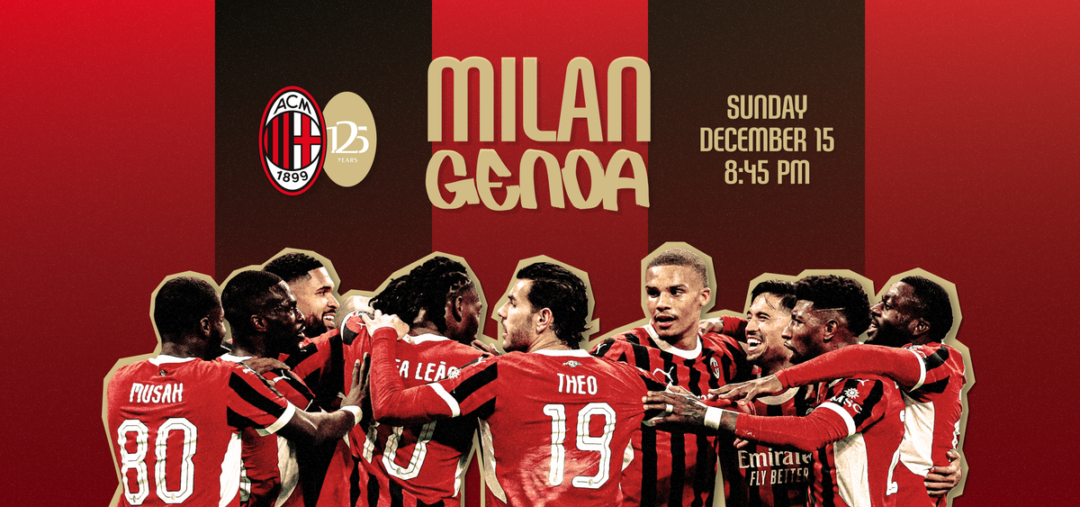 AC Milan v Genoa: tickets on sale for Serie A 2024/25 matchday 16 at ...