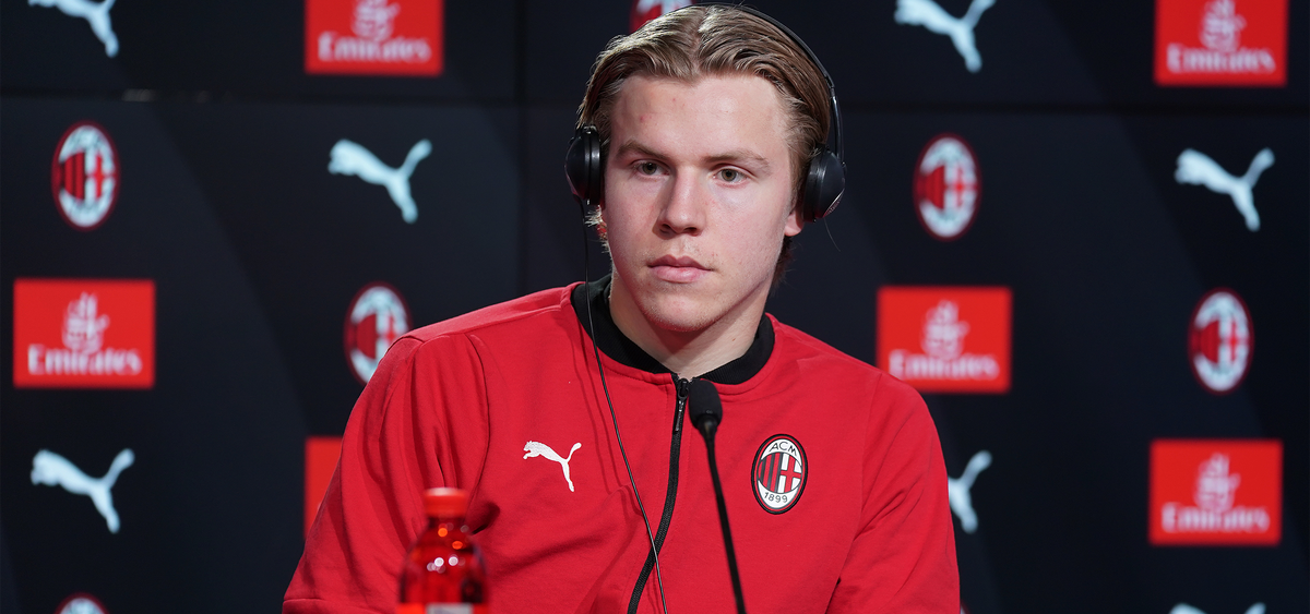 Jens Petter Hauge press conference: Milanello, 20 October 2020 | AC Milan