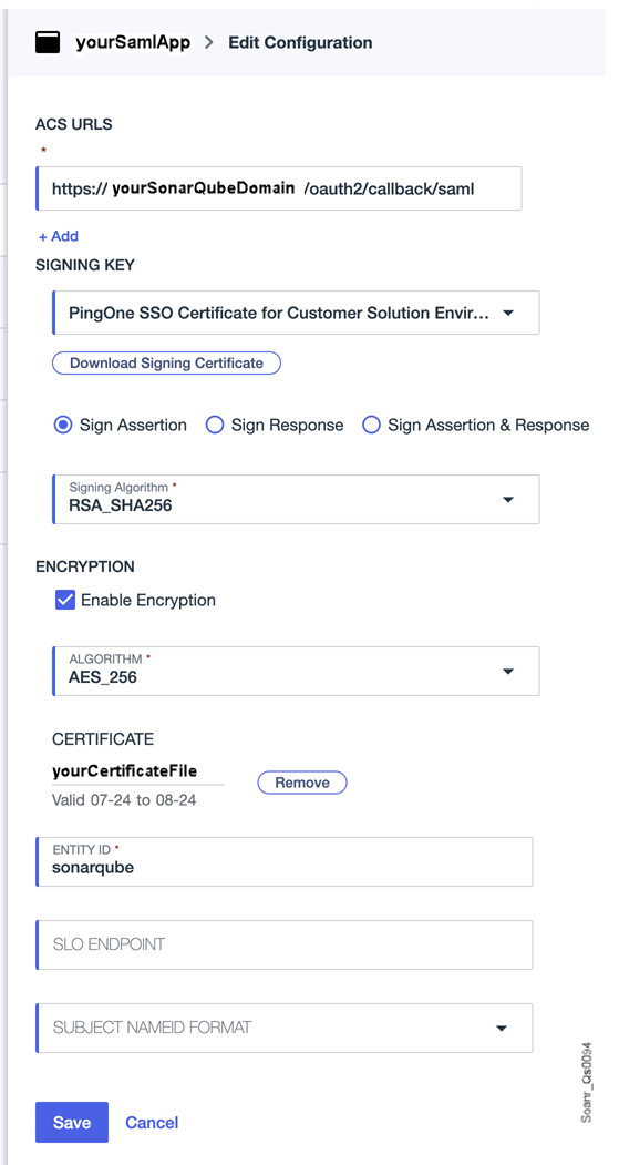 Security features with Ping Identity & SonarQube