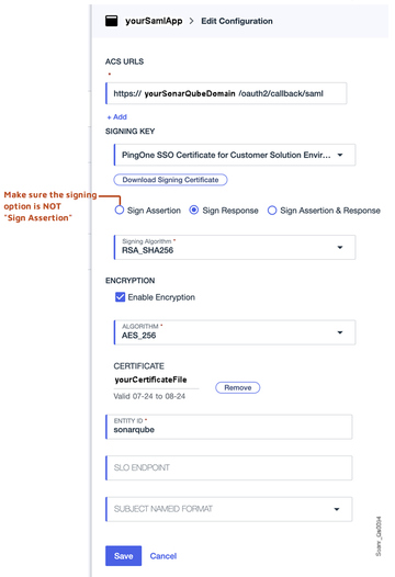 Security features with Ping Identity | SonarQube Server Documentation Security features with Ping Identity | SonarQube Server Documentation