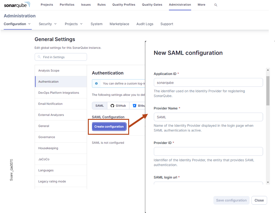 Configuring SAML with Ping Identity in SonarQube