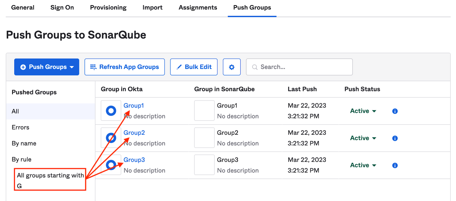 SCIM provisioning with Okta | SonarQube Server Documentation