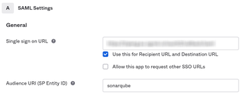 SAML with Okta | SonarQube Community Build Documentation