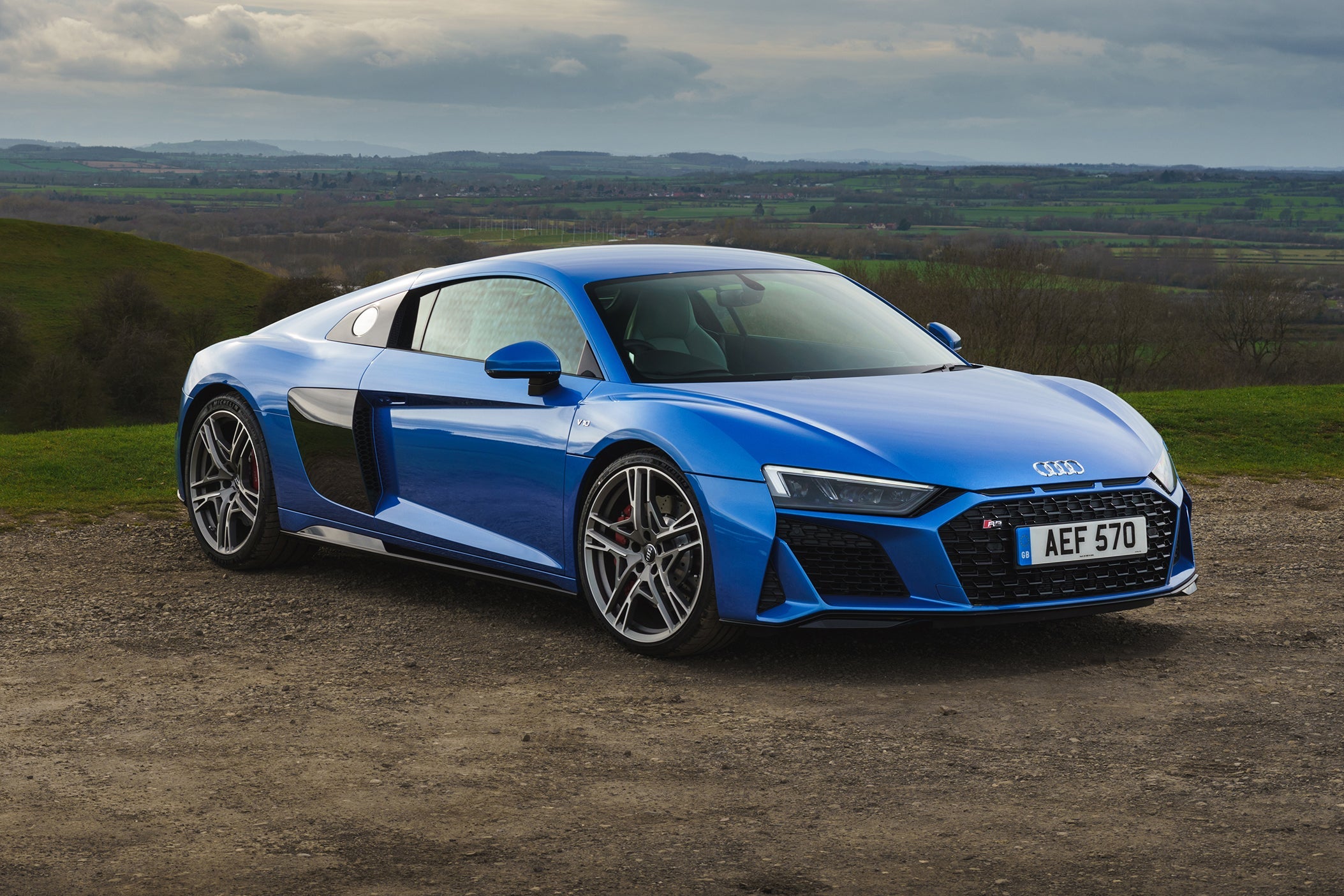 Blue Audi R8 Back