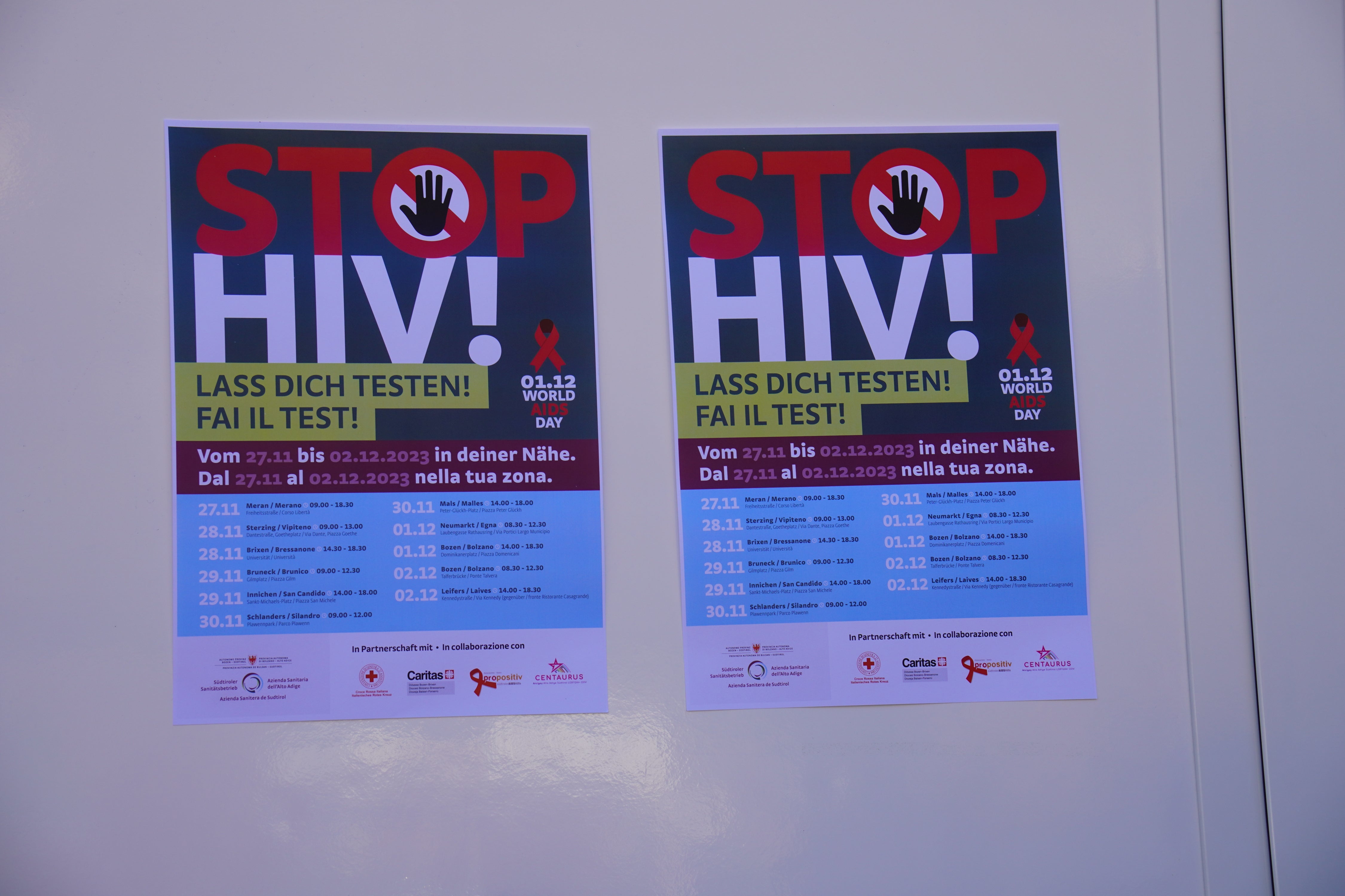 Stop HIV: un tour per promuovere la prevenzione | Azienda Sanitaria dell’Alto Adige