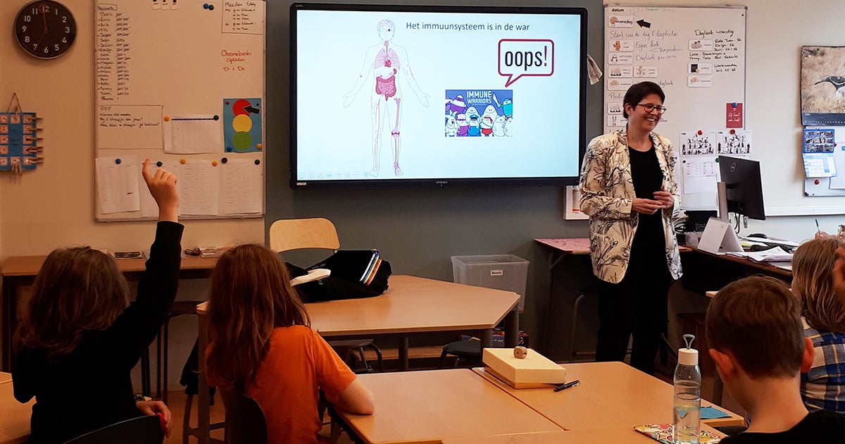 Hoogleraren in de klas bij meet the professor - UMC Utrecht