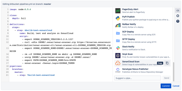 Announcing the SonarCloud Pipe for Bitbucket Cloud users! | Sonar
