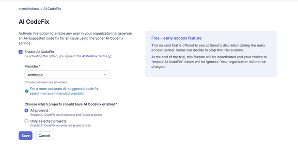Enabling Anthropic Claude 3.7 Sonnet for AI CodeFix | Sonar