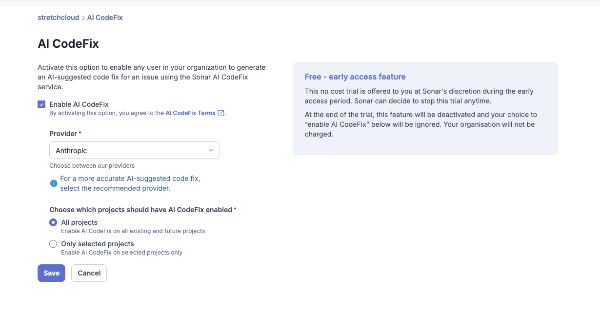 Enabling Anthropic Claude 3.7 Sonnet for AI CodeFix | Sonar