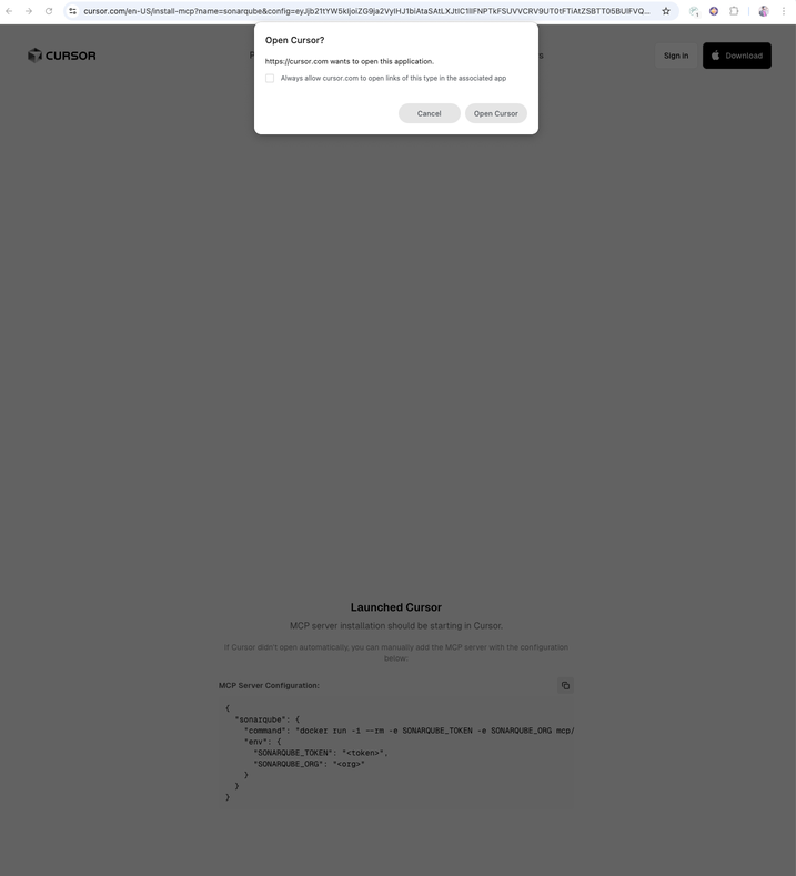 A developer’s guide to integrating SonarQube MCP Server with Cursor | Sonar