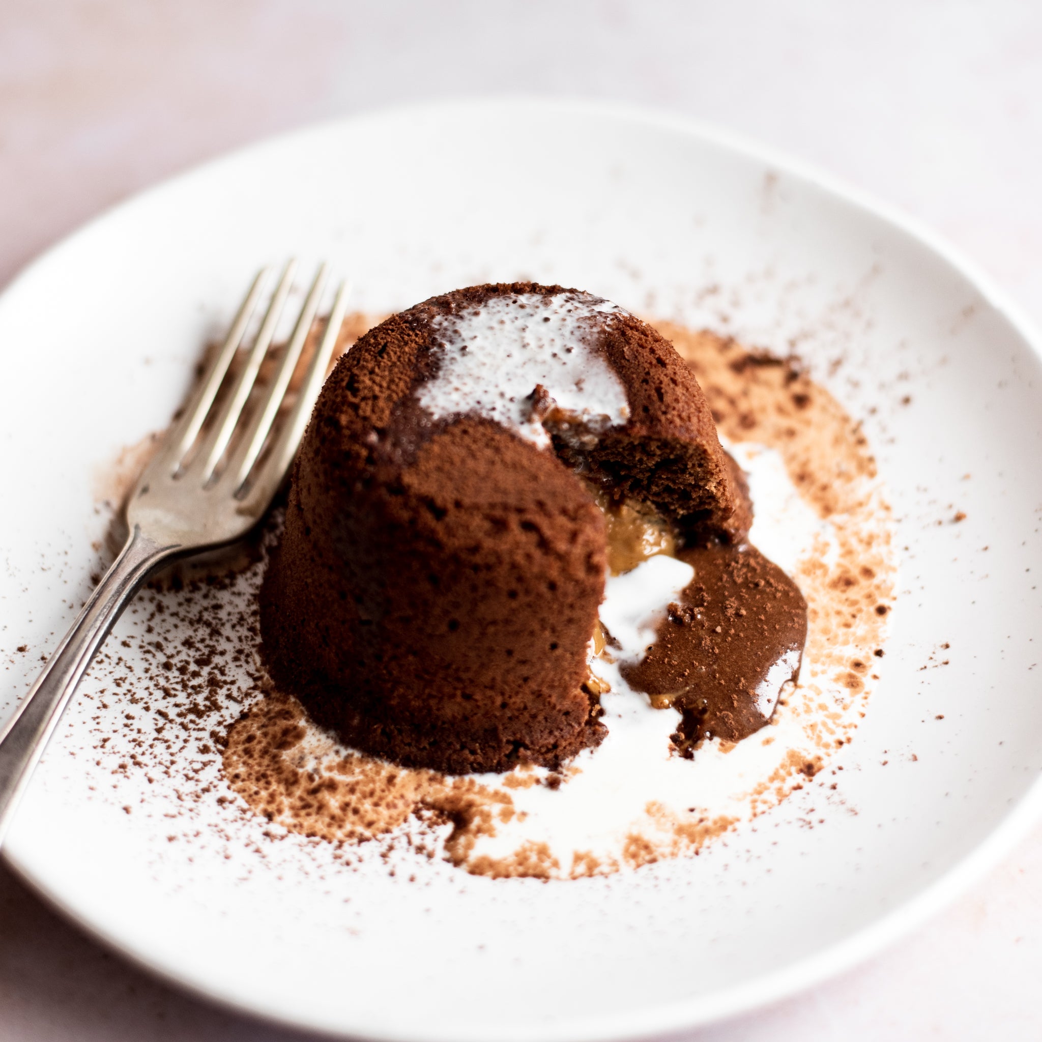 Melt in the Middle Chocolate & Peanut Butter Puddings Recipe | Baking Mad