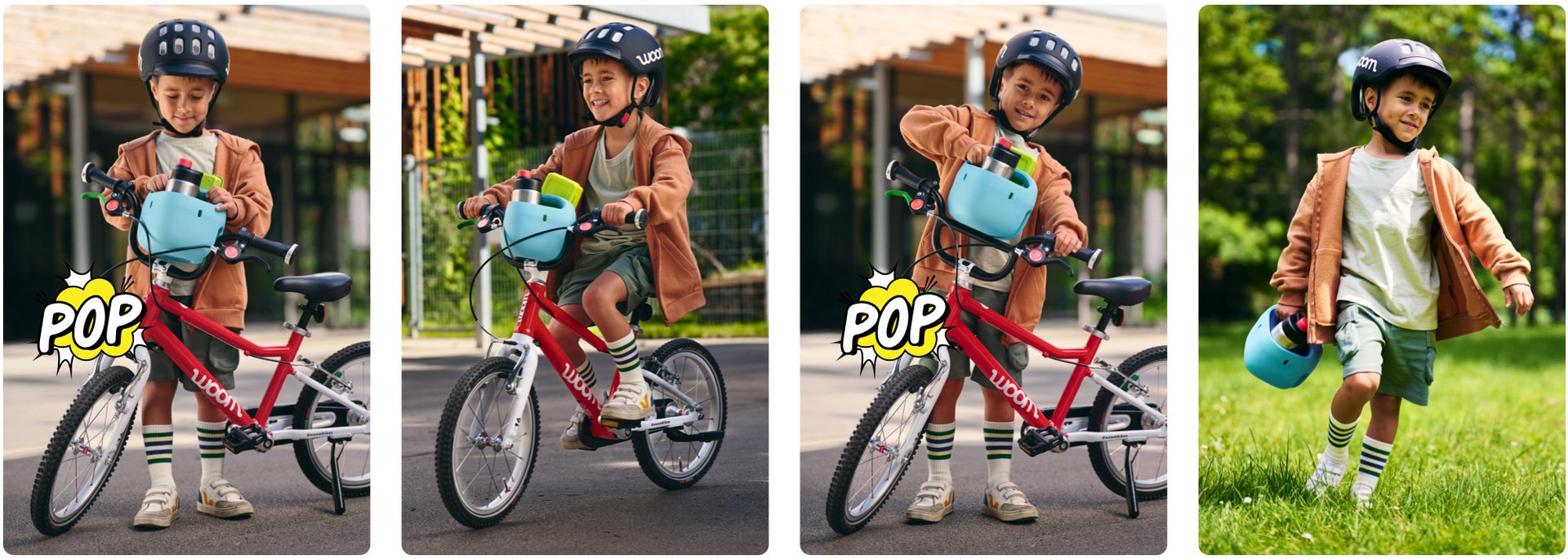 The New woom POP Kids' Bike Basket and POP ONS Basket Charms | woom.com