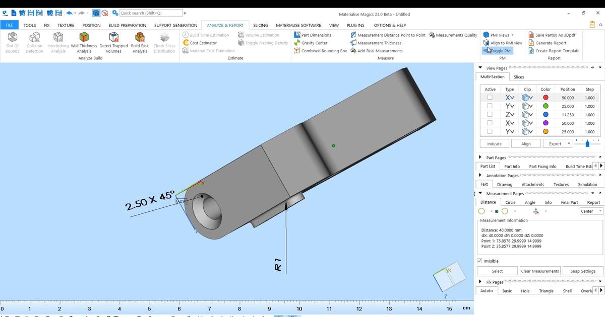 Tutorial: Import PMI from CAD into Materialise Magics