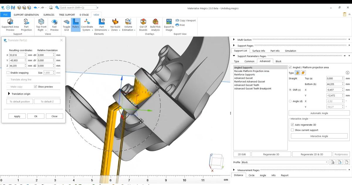 Tutorial: e-Stage for Metal Support in SG Mode | Materialise Magics