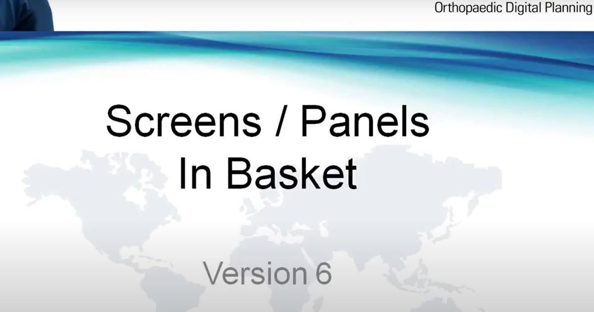 Tutorial: Screens or Panels in Basket in Materialise OrthoView