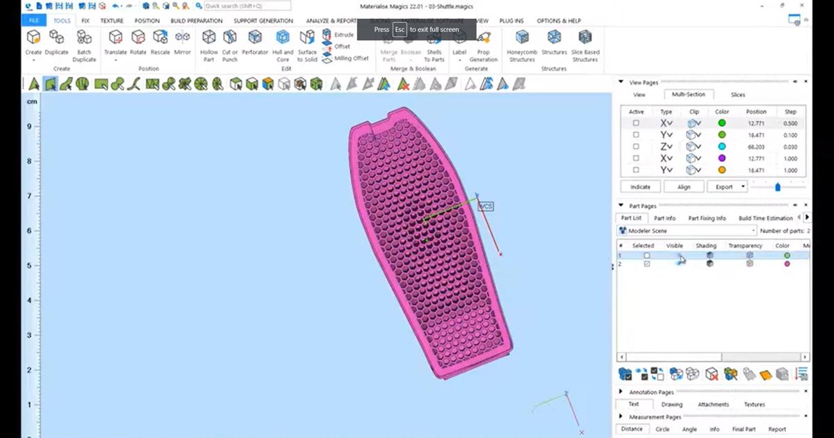 Tutorial: How to Apply a Honeycomb Structure | Materialise Magics