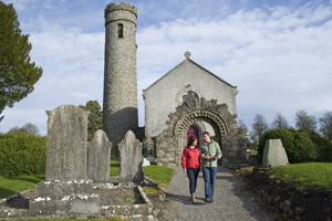 Castledermot Round Tower & High Cross & St Davids Graveyard