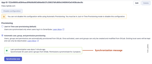 Managing GitLab automatic provisioning | SonarQube Server Documentation