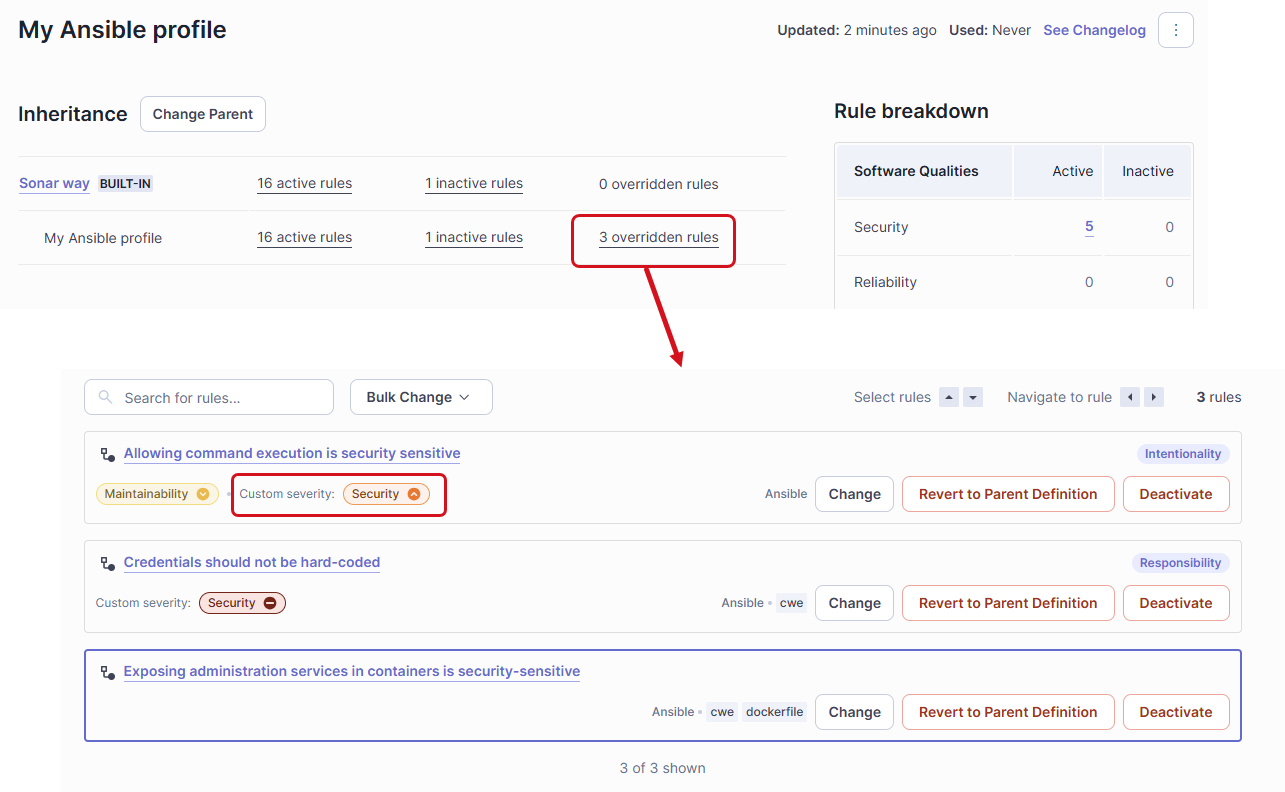 Viewing the quality profiles | SonarQube Community Build Documentation