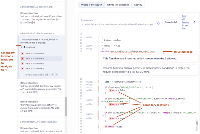 Reviewing issues & SonarQube