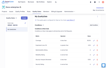 Managing quality gates | SonarQube Cloud Documentation