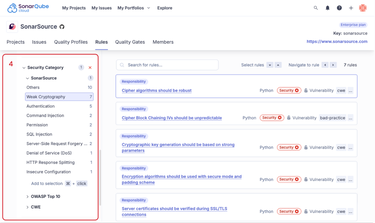 Viewing a project security report | SonarQube Cloud Documentation