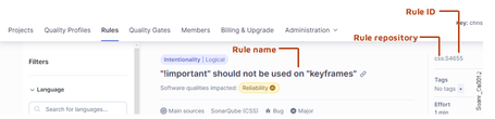 Defining matching patterns | SonarQube Community Build Documentation