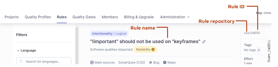 Defining matching patterns | SonarQube Community Build Documentation