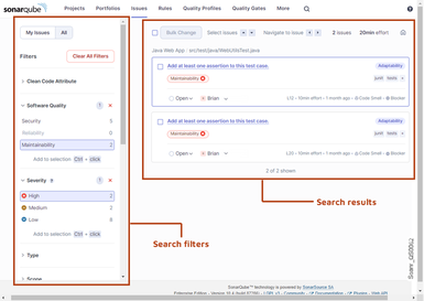 Reviewing issues & SonarQube