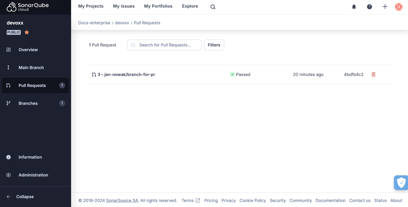Pull request analysis | SonarQube Cloud Documentation