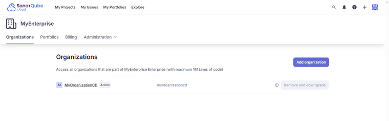 Setting up your enterprise | SonarQube Cloud Documentation