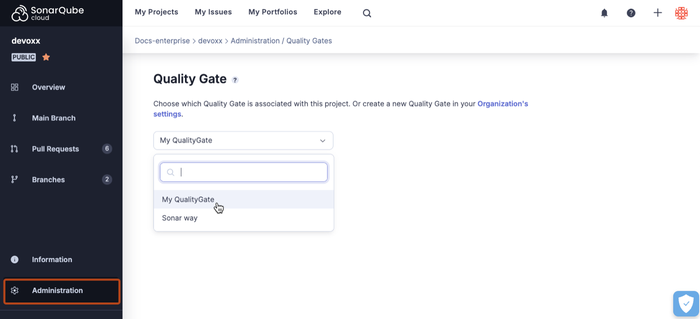 Managing quality gates | SonarQube Cloud Documentation