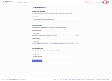 Setting up your enterprise | SonarQube Cloud Documentation