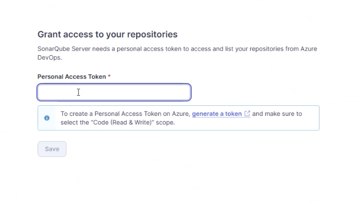 Importing Azure DevOps repositories | SonarQube Server Documentation