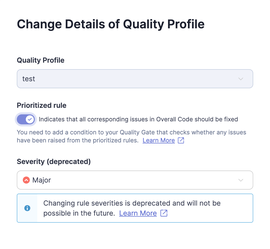 Quality profiles | SonarQube Server Documentation