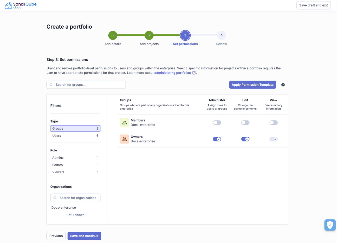 Managing portfolios | SonarQube Cloud Documentation