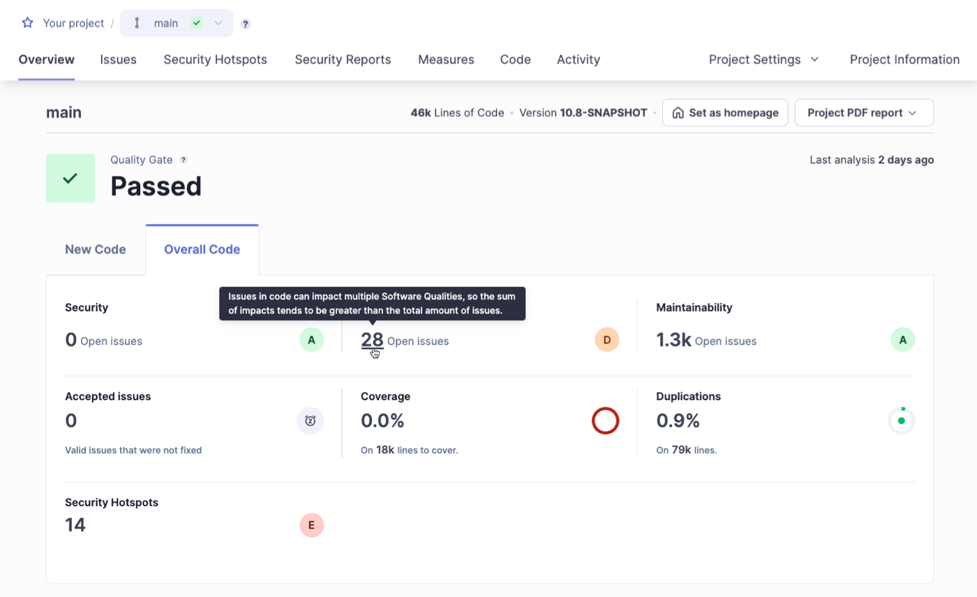 Retrieving issues | SonarQube Community Build Documentation