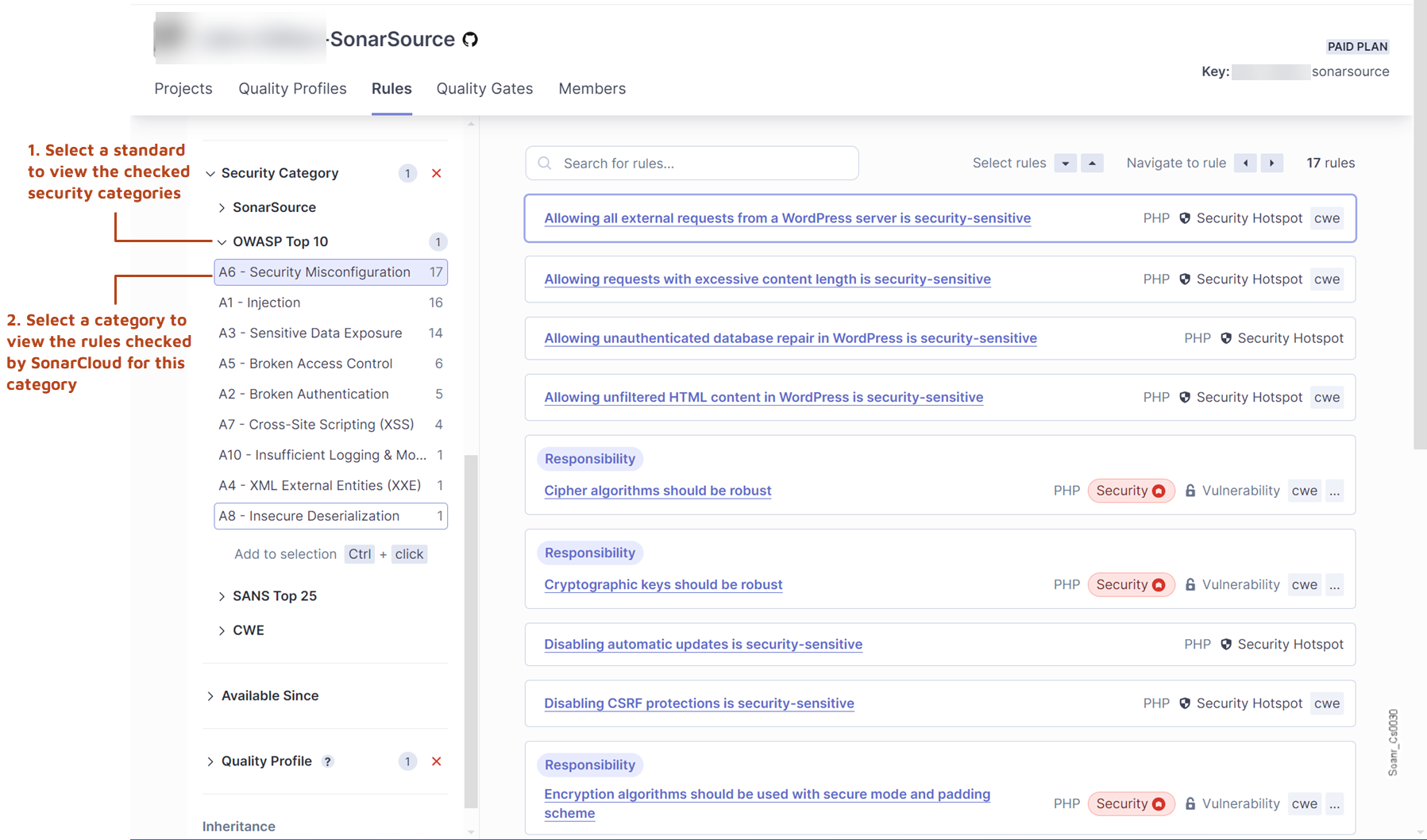 Project security reports | SonarQube Cloud Documentation