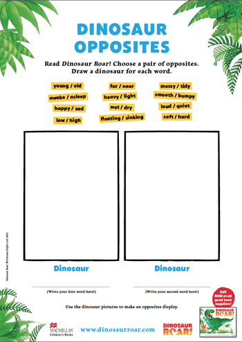 Dinosaur Roar activity sheets - Pan Macmillan