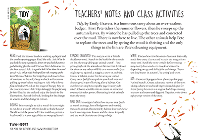 Tidy teacher resources and activity sheets - Pan Macmillan