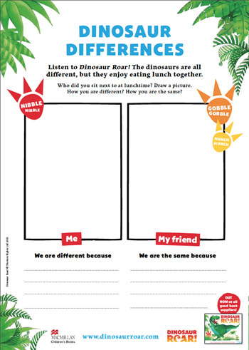 Dinosaur Roar activity sheets - Pan Macmillan