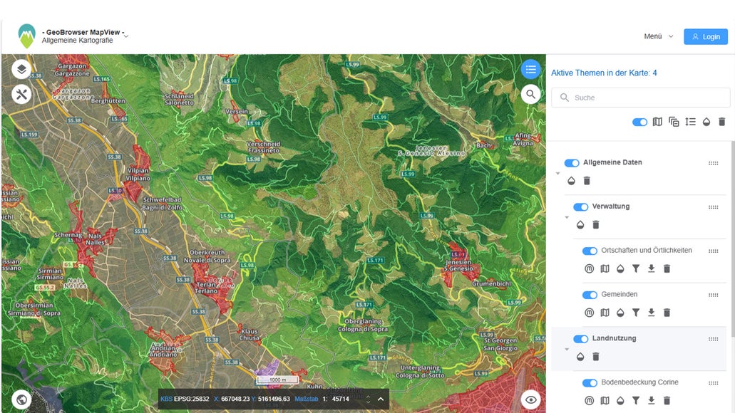 MapView | Autonome Provinz Bozen - Südtirol