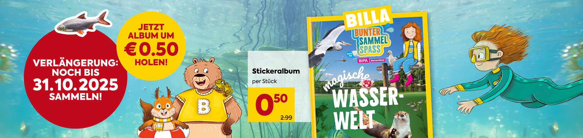 Stickeralbum Magische Wasserwelt | BILLA