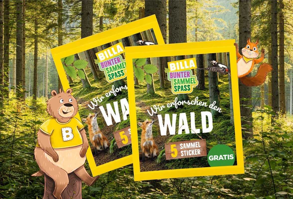 Stickeralbum "Wir erforschen den Wald" | BILLA
