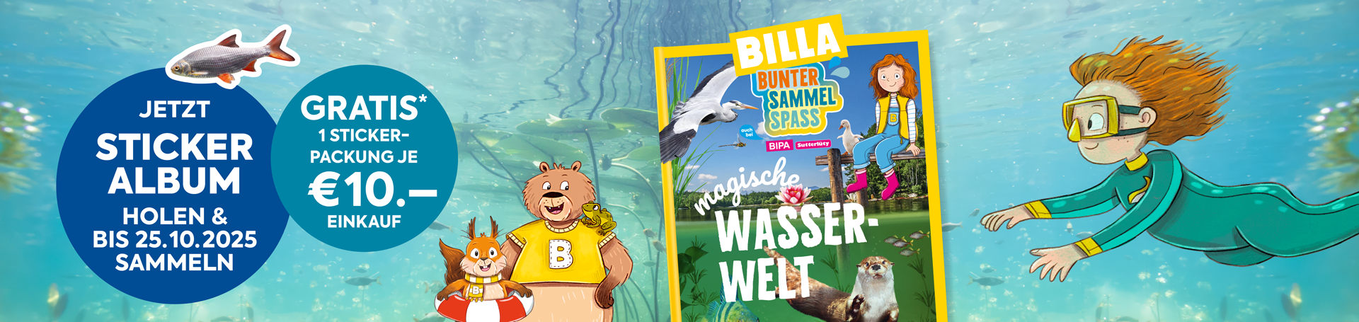 Stickeralbum Magische Wasserwelt | BILLA