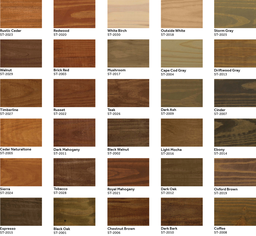 Dulux - Semi-Transparent Stain Colours