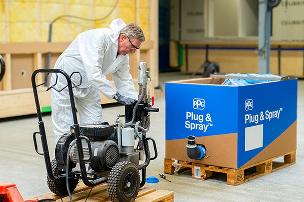 PPG PLUG & SPRAY system for plastering | PPG