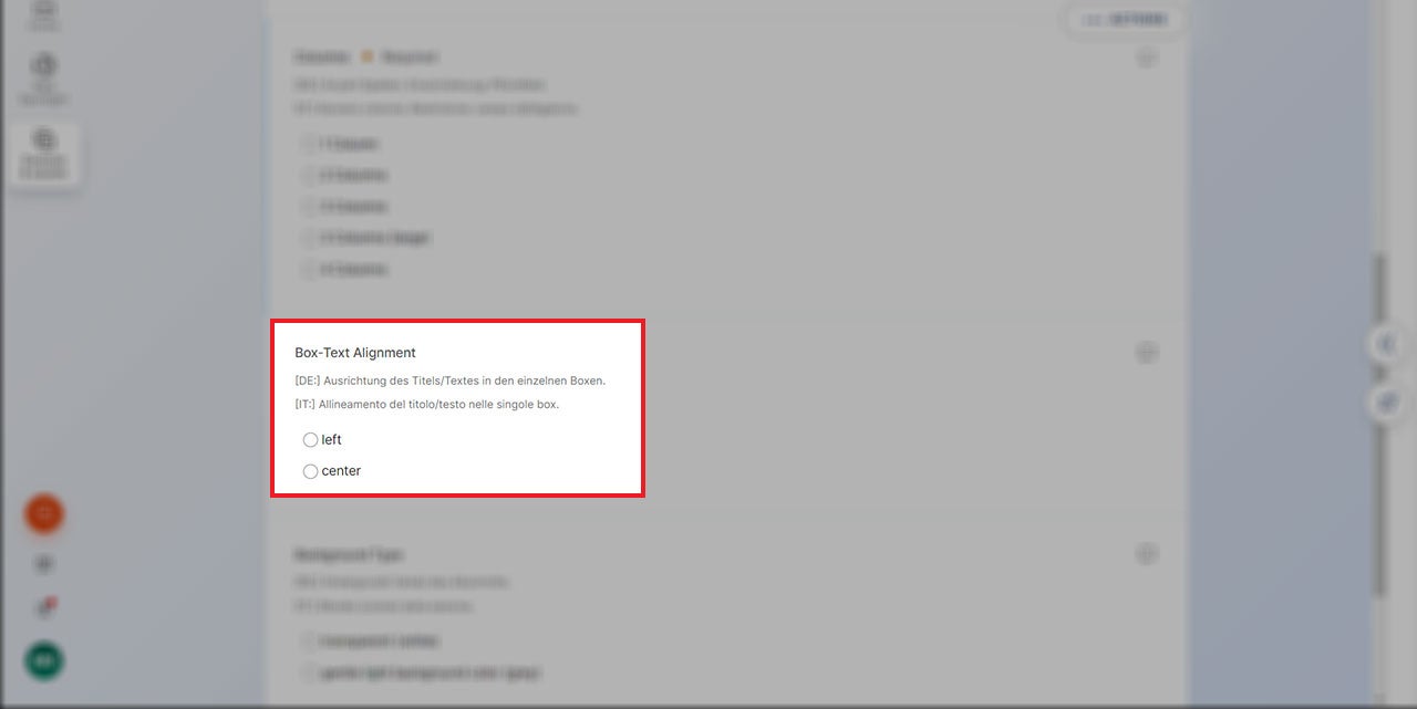 Box Container e Box Item