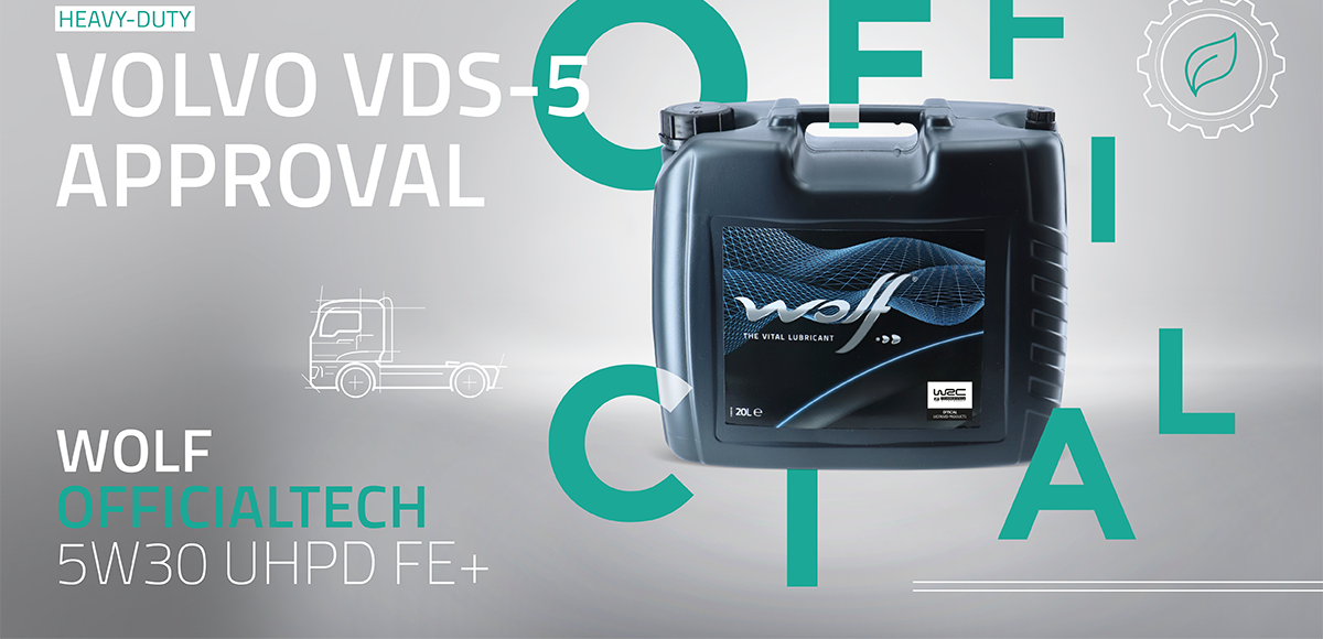 Aprovação Volvo VDS-5 para WOLF OFFICIALTECH 5W30 UHPD FE+